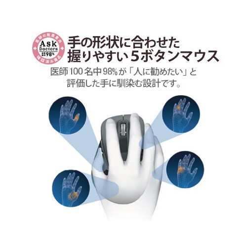 エレコム 【無線】 時短用マウス コピー＆ペースト機能付き｜カウネット