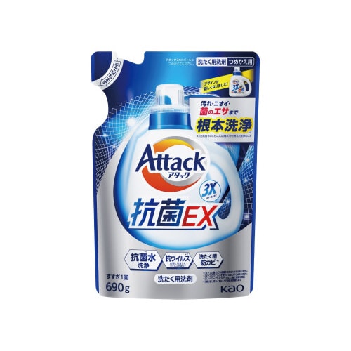花王 アタック抗菌EX つめかえ用 590g 434265 1パック｜カウネット