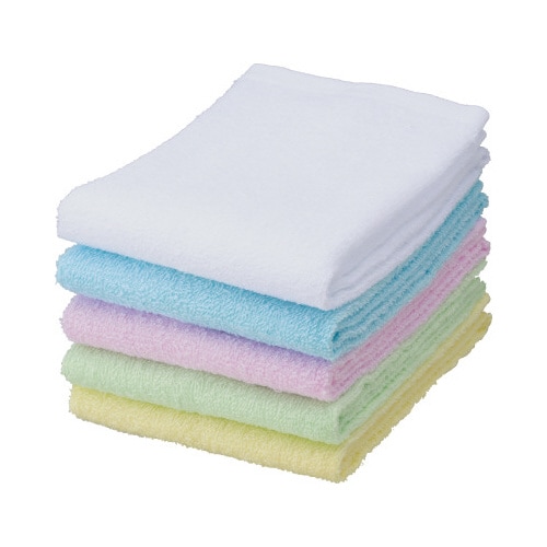 カウネット 業務用カラーフェイスタオル グリーン10枚入×15｜カウネット