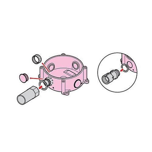 アズワン [防雨型] 防犯カメラ取付ボックス（ノッの通販｜カウネット